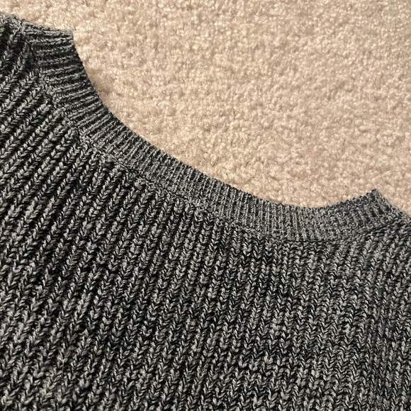 Windsor | Dresses | Windsor Marled Gray Knit Sweater Dress With V Back ...